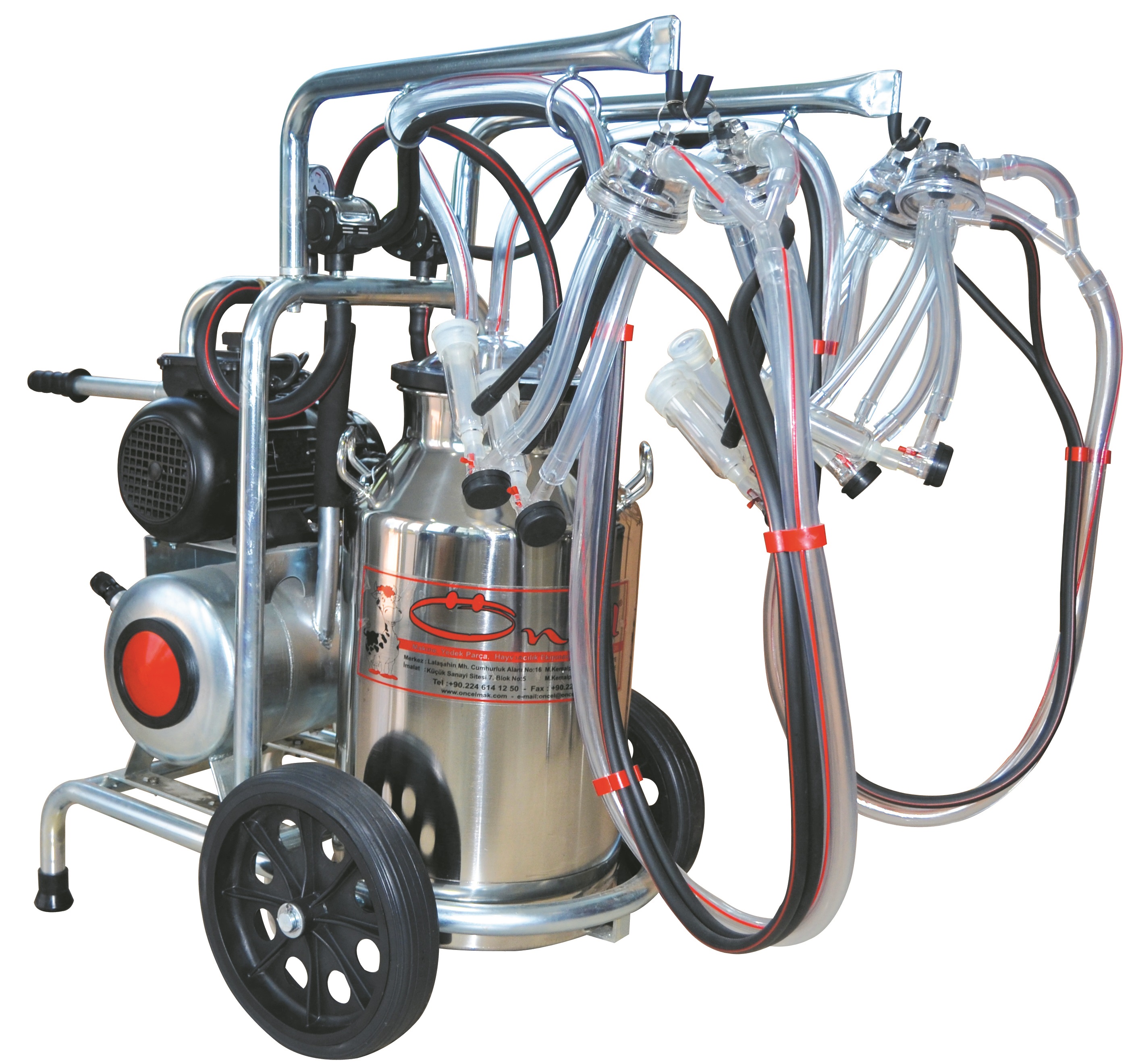 SHEEP MILKING MACHINE-FOUR MILKING UNIT-STANDARD-SS BUCKET (by Öncel ...