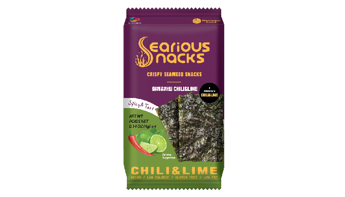 Seariousnacks Chili & Lime flavor roasted Seaweed snacks (by HanWool Food)