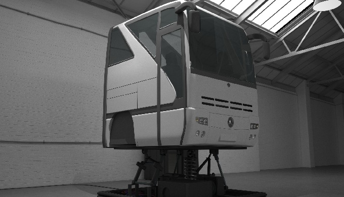 Full Cabin Bus & Autobus Driving Simulator 2/3/6 DOF Motion Platform ...