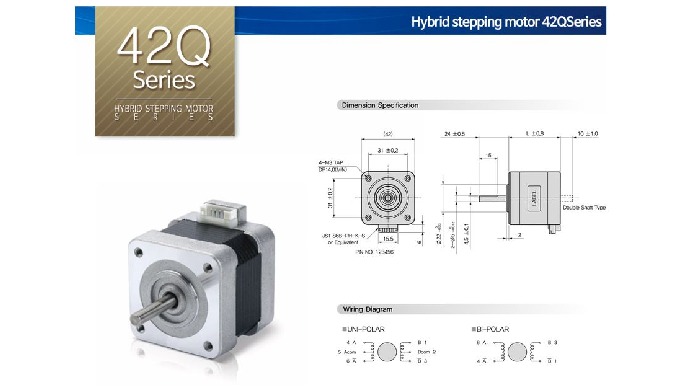 Hybrid stepping motor_42Q Series l gearhead hybrid stepping motor (by ...