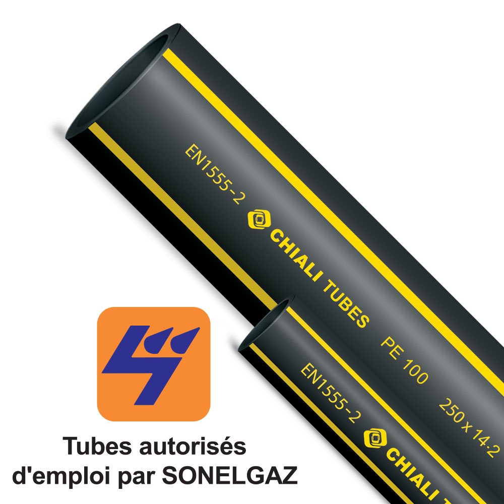 Tube PEHD pour la Distribution du Gaz Naturel (par Groupe CHIALI, Spa)