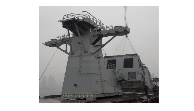 Mast & Funnel Block for naval ships (by HUMAN HEAVY INDUSTRIES CO., LTD)